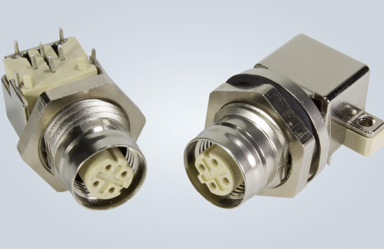 Harting M12 PCB gebogen D-coded PushPull connector - Products4Engineers - Productnieuws- en ...