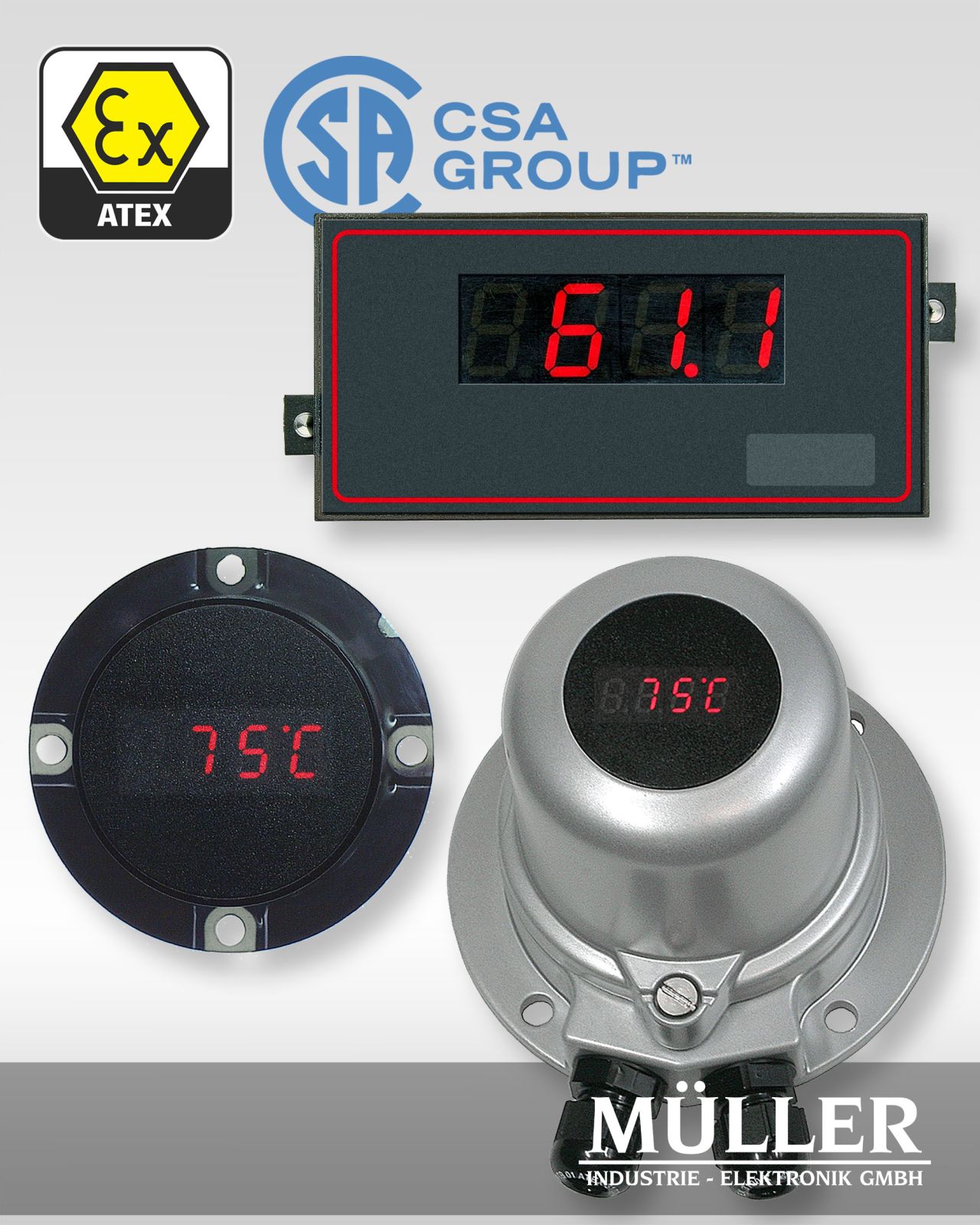 Ex-Loop powered displays CSA gecertificeerd - Products4Engineers