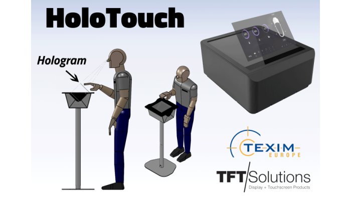 HoloTouch holografische touchscreen PC voor onder meer geldautomaten, zelfbedienings- of ...