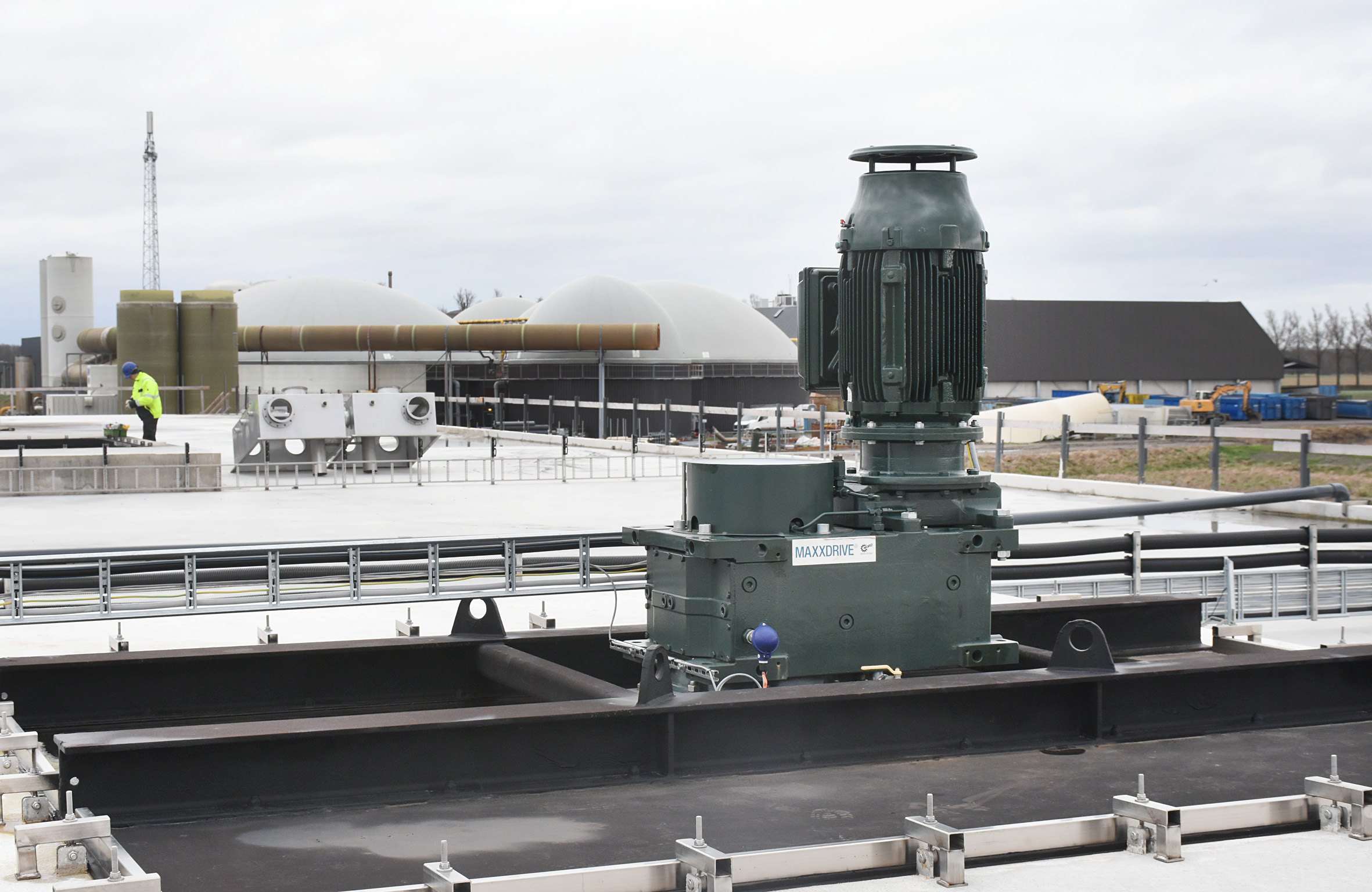 MAXXDRIVE-reductoren NORD voor roerwerken Jongia in biogasinstallatie ...