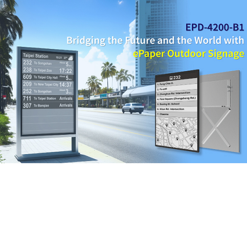 42" ePaper Outdoor Open Frame Monitor - Products4Engineers