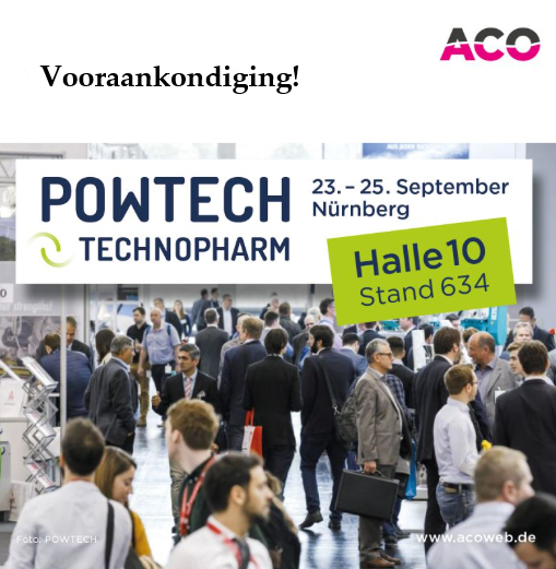 ACO live op de Powtec in Neurenberg 23 tot en met 25 september ...
